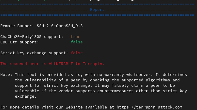 SSH Terrapin Hardening | Kaiserblog